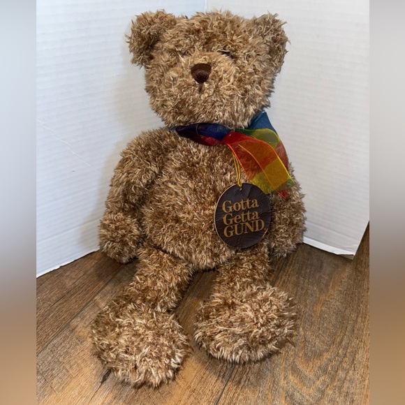 Gund | Toys | Gund Bearessence 489 Rainbow Ribbon Teddy Bear Plush ...